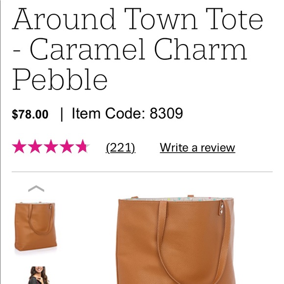 thirty-one | Bags | Thirty One Around Town Tote Caramel Pebble | Poshmark
